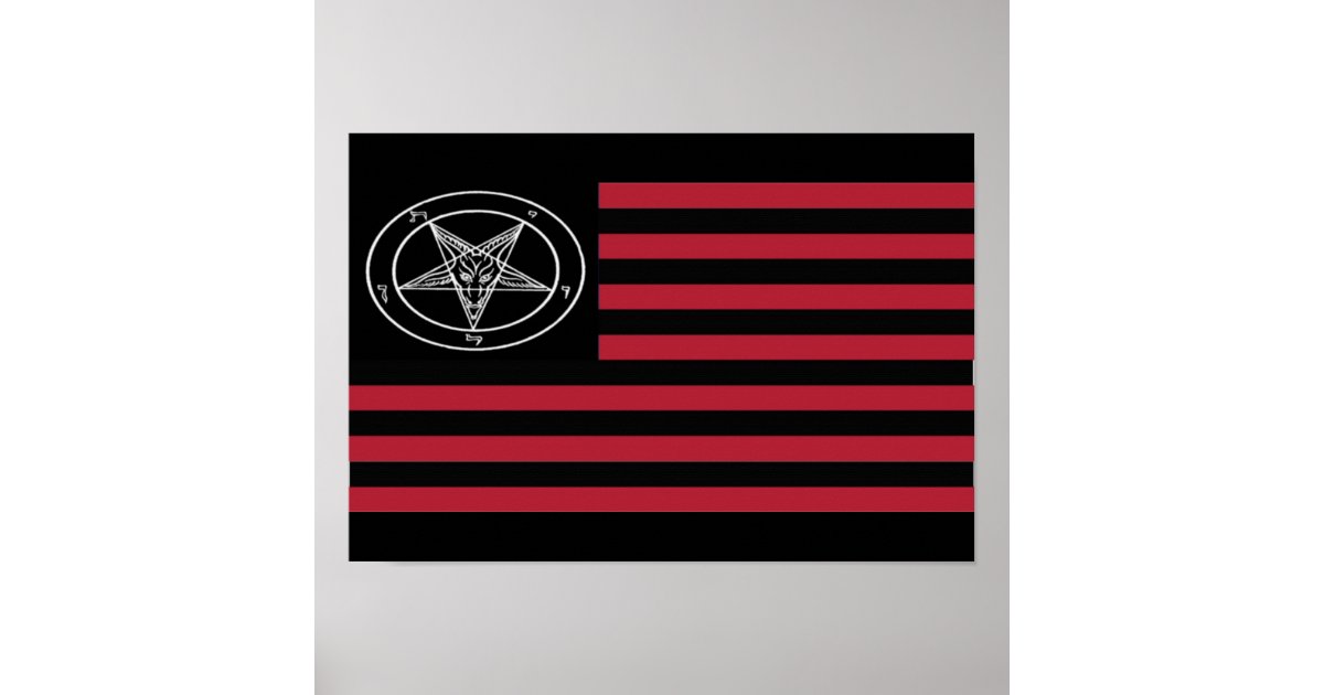 Satanic flag poster | Zazzle