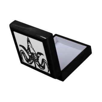 Satanic Goat Head with Cross (black) Jewelry Box | Zazzle