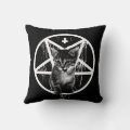 Satanic Kitten Pillow | Zazzle
