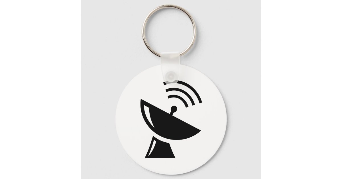 satellite-dish_Vector_Clipart Keychain | Zazzle