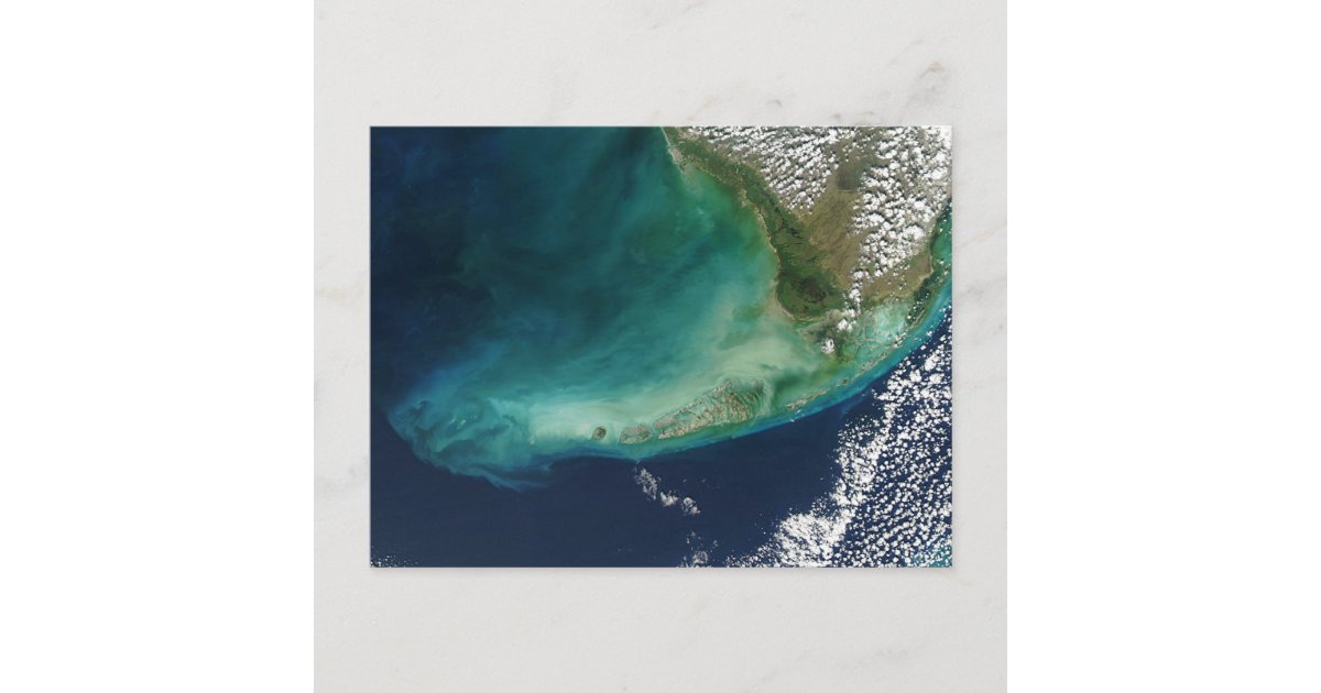 Satellite Photo of the Florida Keys Postcard | Zazzle