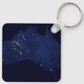 Satellite The Night Lights Of Australia. Keychain | Zazzle