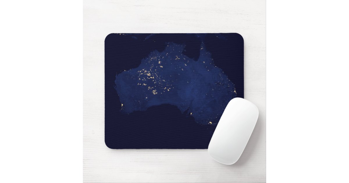 Satellite The Night Lights Of Australia. Mouse Pad | Zazzle
