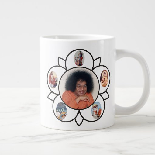 Sathya Sai Baba Jumbo Mug with Sarva Dharma Symbol | Zazzle
