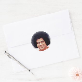 Sathya Sai Baba Sticker round | Zazzle