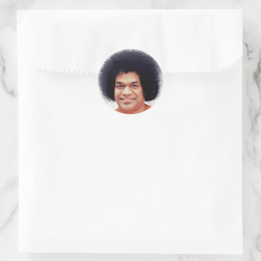 Sathya Sai Baba Sticker round | Zazzle