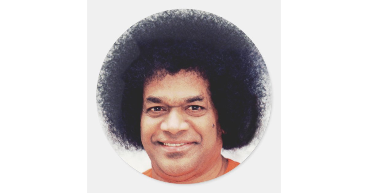 Sathya Sai Baba Sticker round | Zazzle