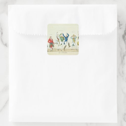 Satirical cartoon depicting the key square sticker | Zazzle