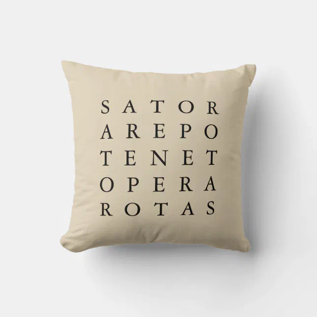 Sator Rotas Ancient Secret Magical Symbol Throw Pillow | Zazzle