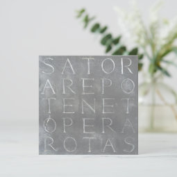 Sator Rotas Square Card | Zazzle