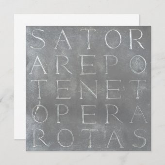 Sator Rotas Square Card | Zazzle