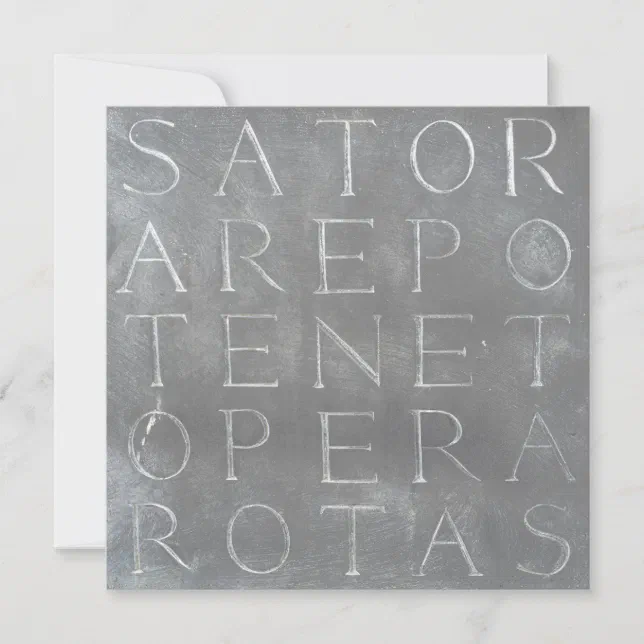 Sator Rotas Square Card | Zazzle