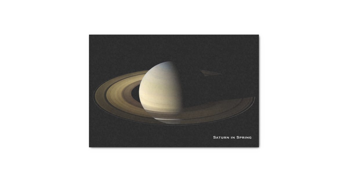 Saturn at Spring Equinox, Cassini Decoupage Tissue Paper | Zazzle
