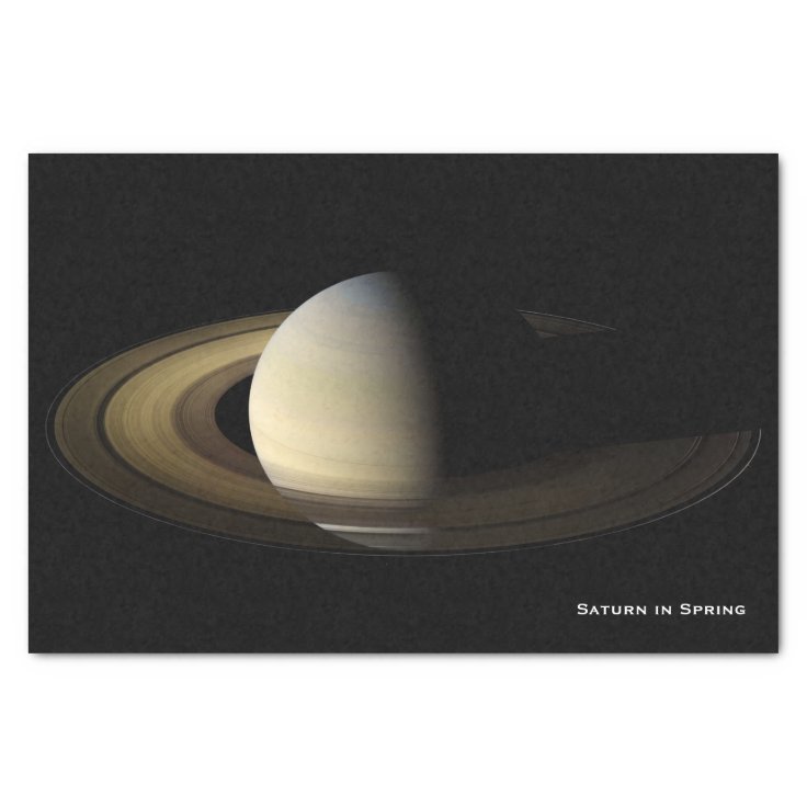 Saturn at Spring Equinox, Cassini Decoupage Tissue Paper | Zazzle