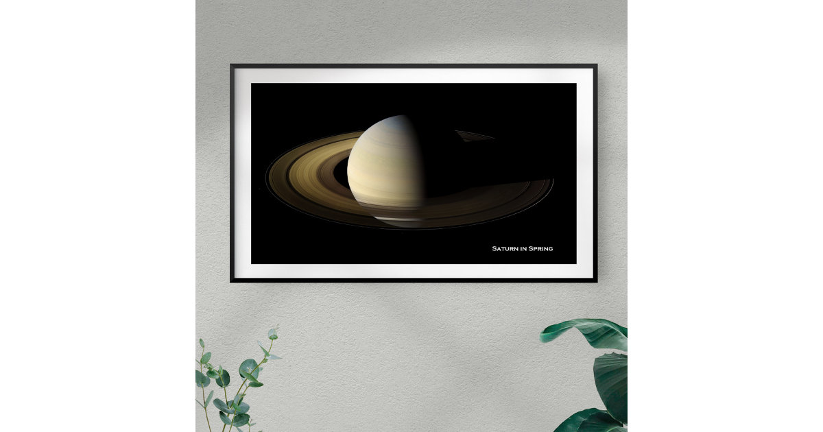 Saturn at Spring Equinox, Cassini-Huygens Poster | Zazzle