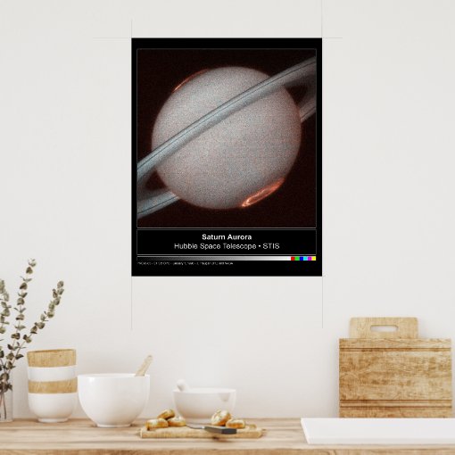 Saturn Aurora Hubble Telescope Photo Poster | Zazzle