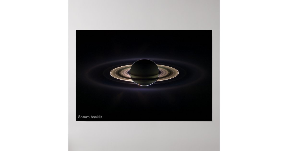 Saturn backlit poster | Zazzle