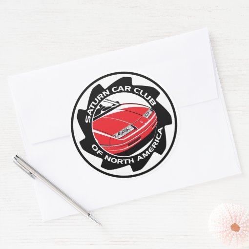Saturn Car Club of North America 3" round sticker | Zazzle
