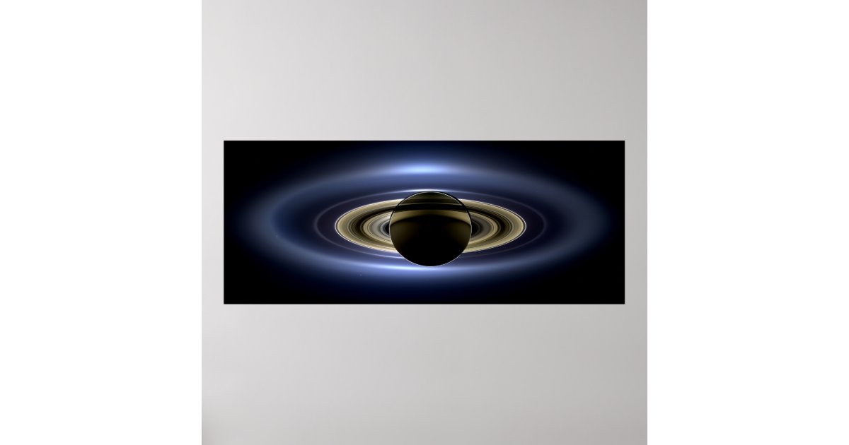 Saturn Eclipsed the Sun from Cassini Orbiter Poster | Zazzle