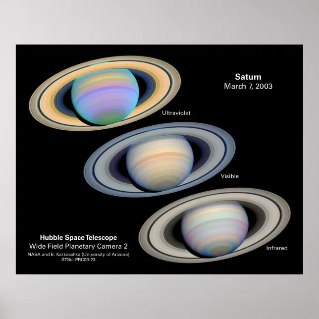Saturn - Hubble Images Poster | Zazzle