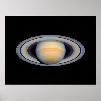 Saturn (Hubble Telescope) Poster | Zazzle