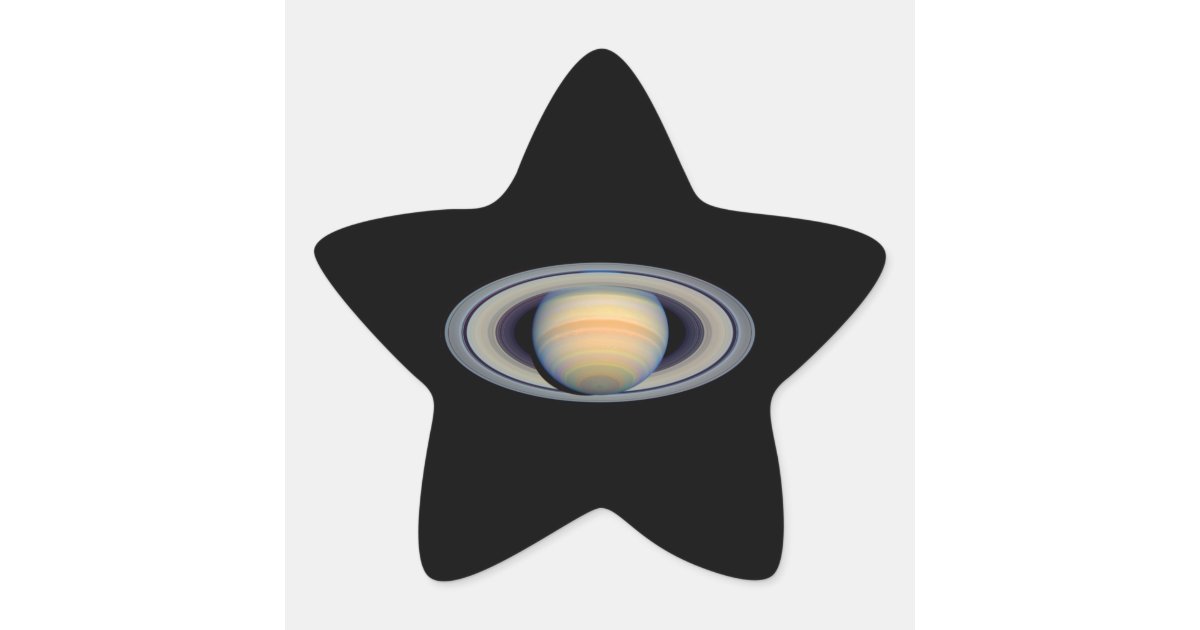Saturn (Hubble Telescope) Star Sticker | Zazzle
