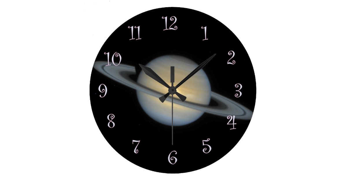 Saturn Large Clock | Zazzle.com