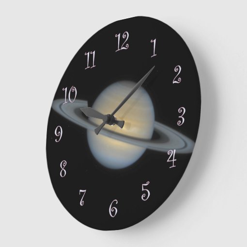 Saturn Large Clock | Zazzle