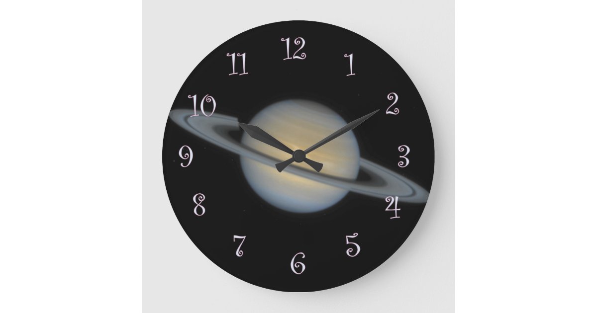 Saturn Large Clock | Zazzle