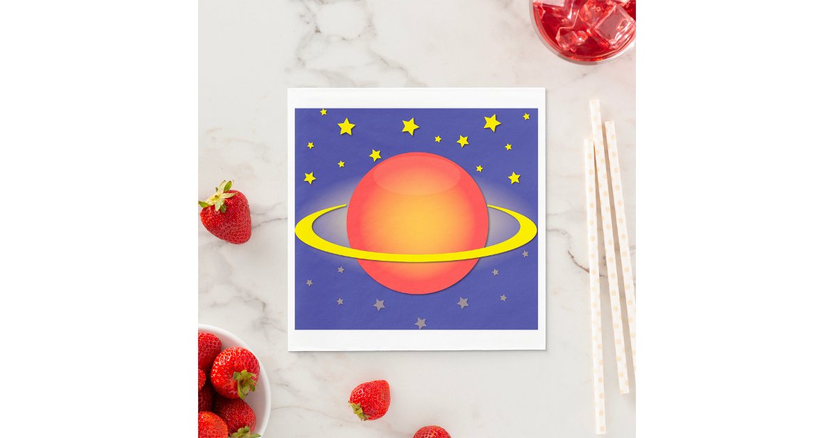 Saturn Paper Napkins | Zazzle