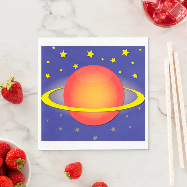 Saturn Paper Napkins | Zazzle