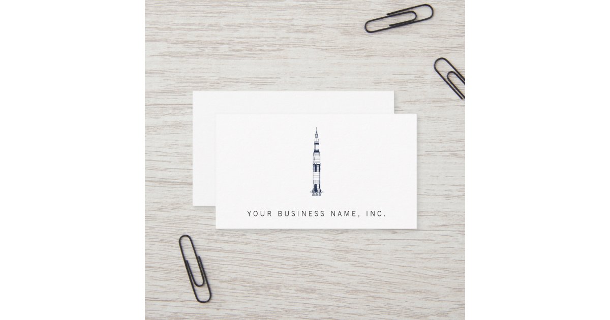 Saturn Rocket Business Card | Zazzle