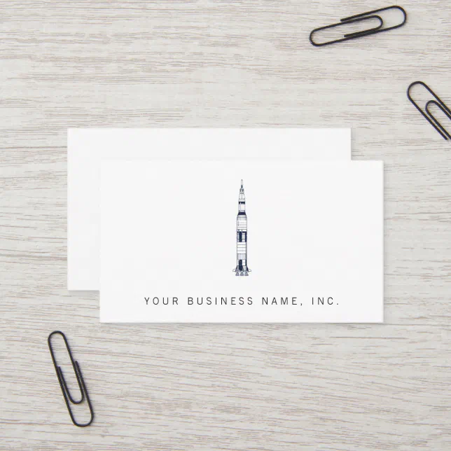 Saturn Rocket Business Card | Zazzle