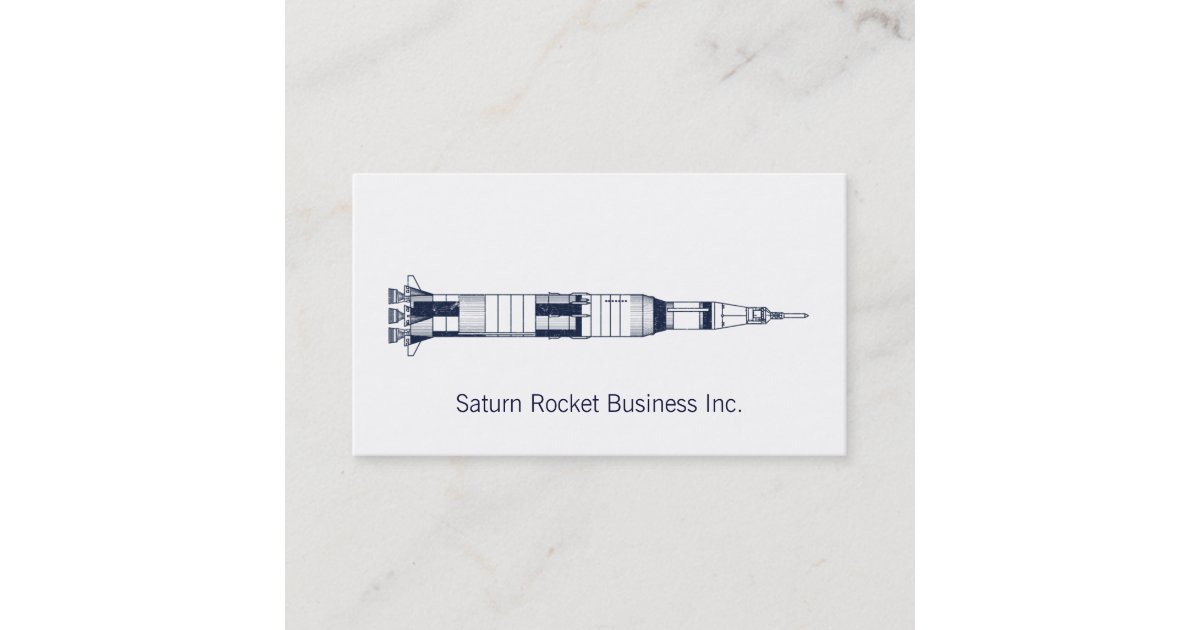 Saturn Rocket Business Card | Zazzle