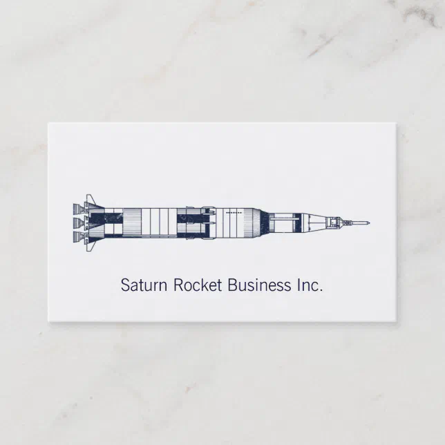 Saturn Rocket Business Card | Zazzle