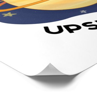 Saturn That Frown Upside Down Funny Planet Pun Poster | Zazzle