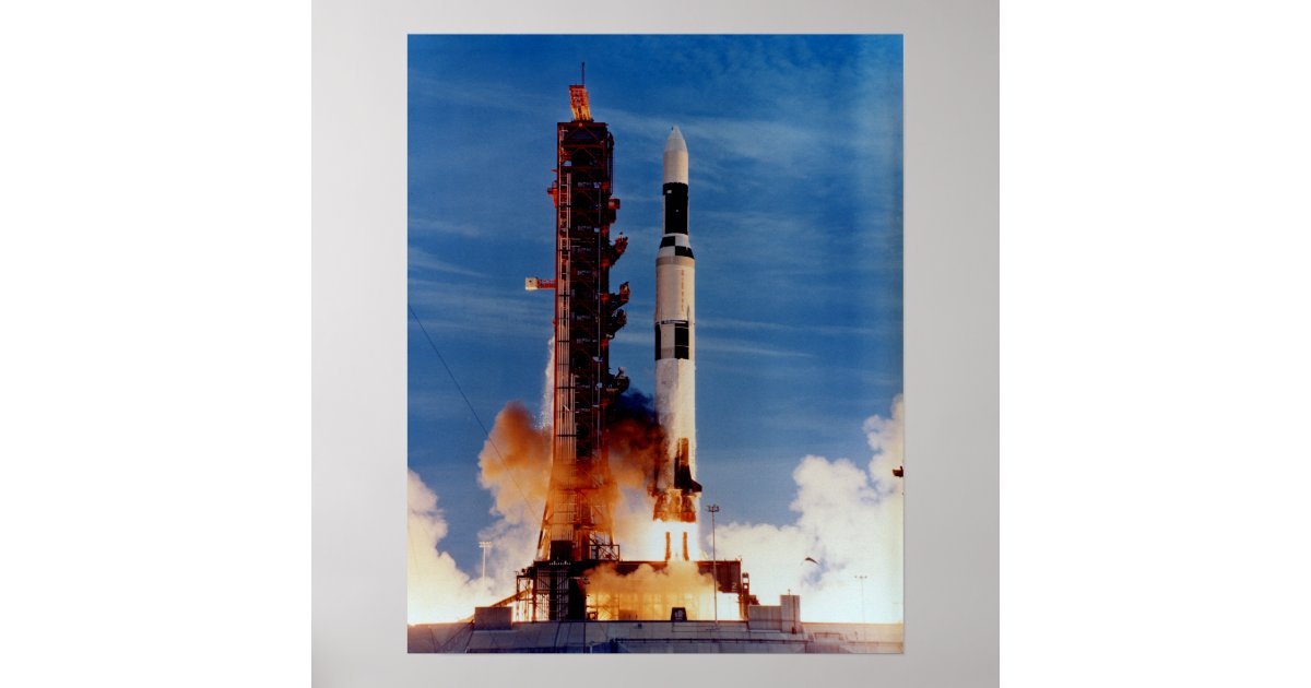Saturn V Launching The Skylab Space Station Poster | Zazzle