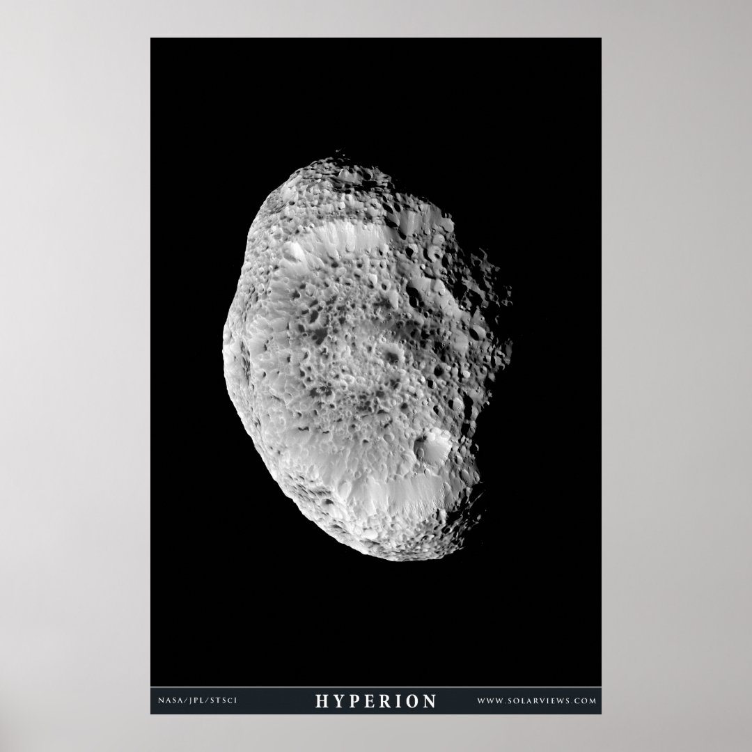 Saturn's Moon Hyperion Poster | Zazzle