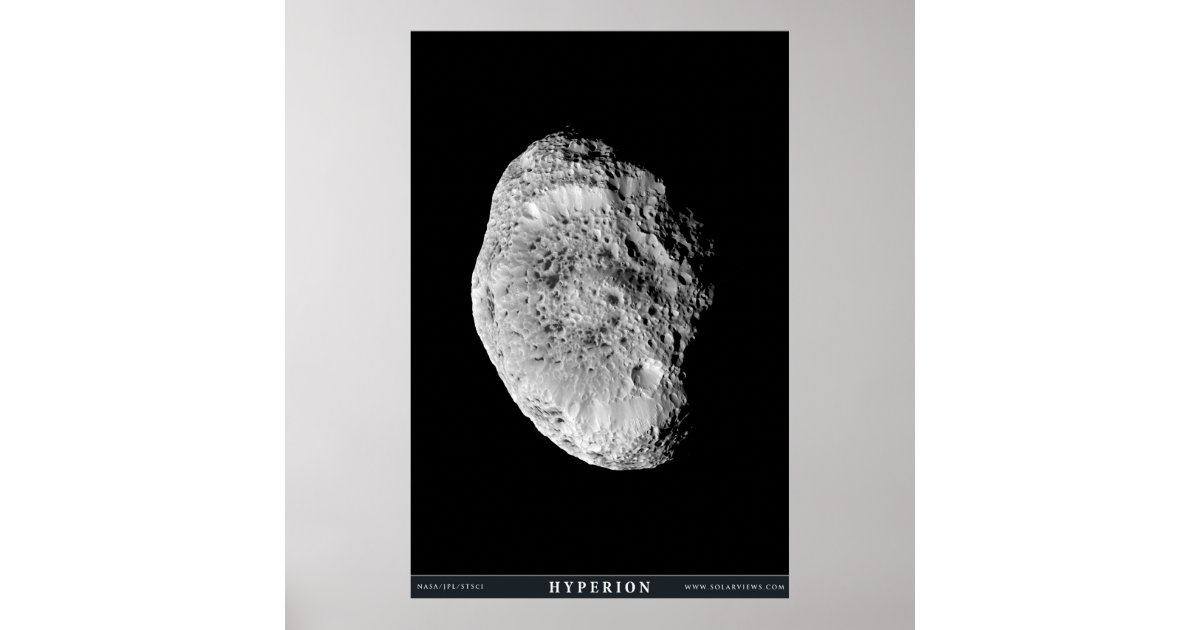 Saturn's Moon Hyperion Poster | Zazzle