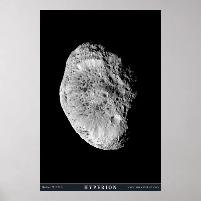 Saturn's Moon Hyperion Poster | Zazzle