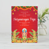 Satya Narayan pooja invitation Satyanarayan invite | Zazzle