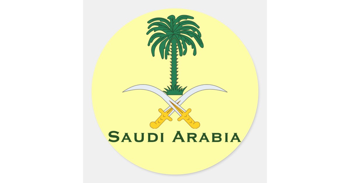 Saudi Arabia Circular Sticker* Classic Round Sticker | Zazzle