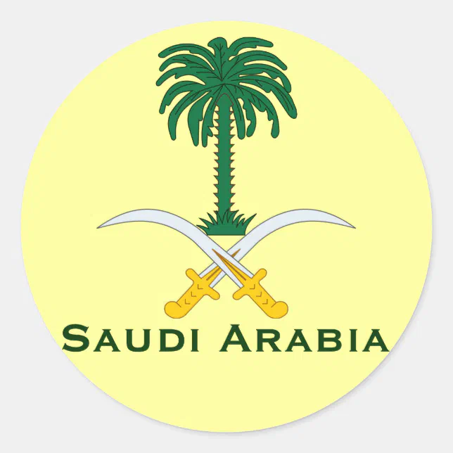 Saudi Arabia Circular Sticker* Classic Round Sticker | Zazzle