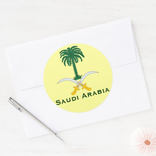 Saudi Arabia Circular Sticker* Classic Round Sticker | Zazzle