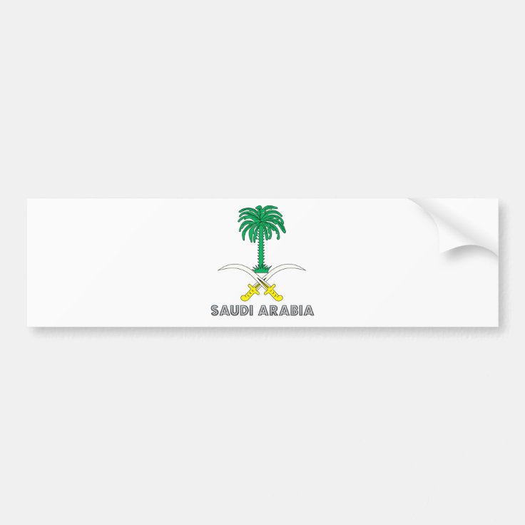Saudi Arabia Coat of Arms Bumper Sticker | Zazzle