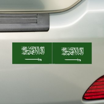 Saudi Arabia flag bumper sticker | Zazzle