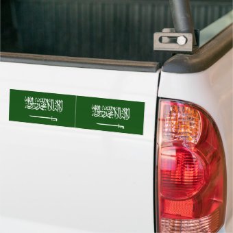 Saudi Arabia flag bumper sticker | Zazzle