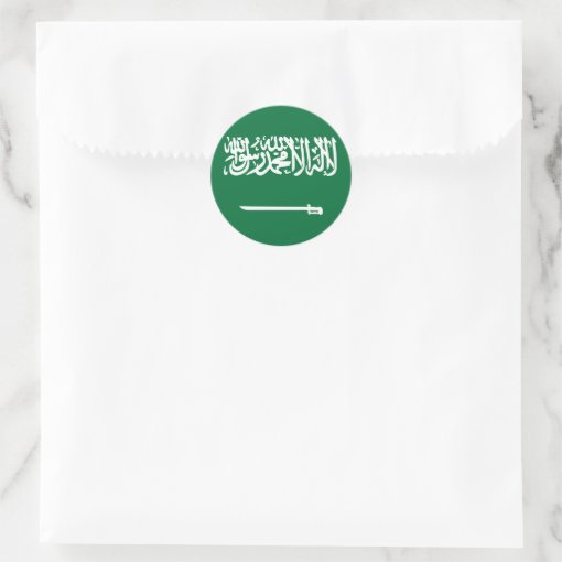 Saudi Arabia Flag Classic Round Sticker | Zazzle