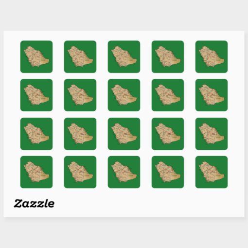 Saudi Arabia Map Sticker | Zazzle