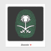SAUDI ARABIA SYMBOL FINGER PRINT STICKER | Zazzle